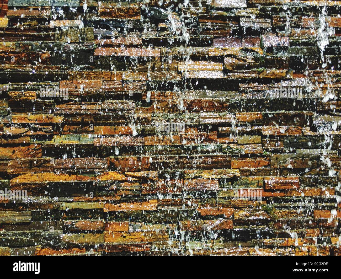 Water running down wall Stock Photo - Alamy