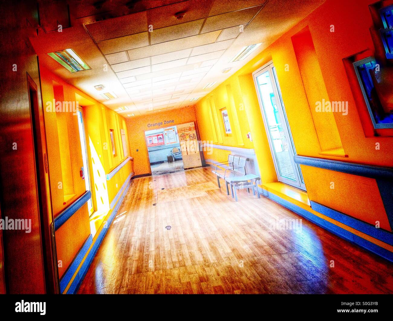 Colorful hospital corridors Stock Photo - Alamy