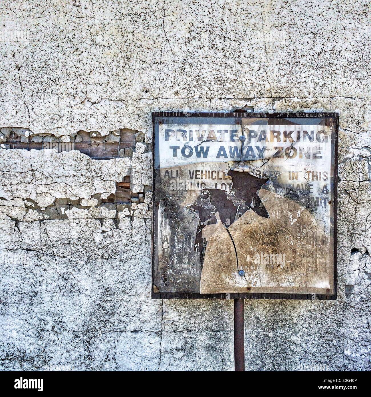 Weathered Sign 2 Stock Photo - Alamy