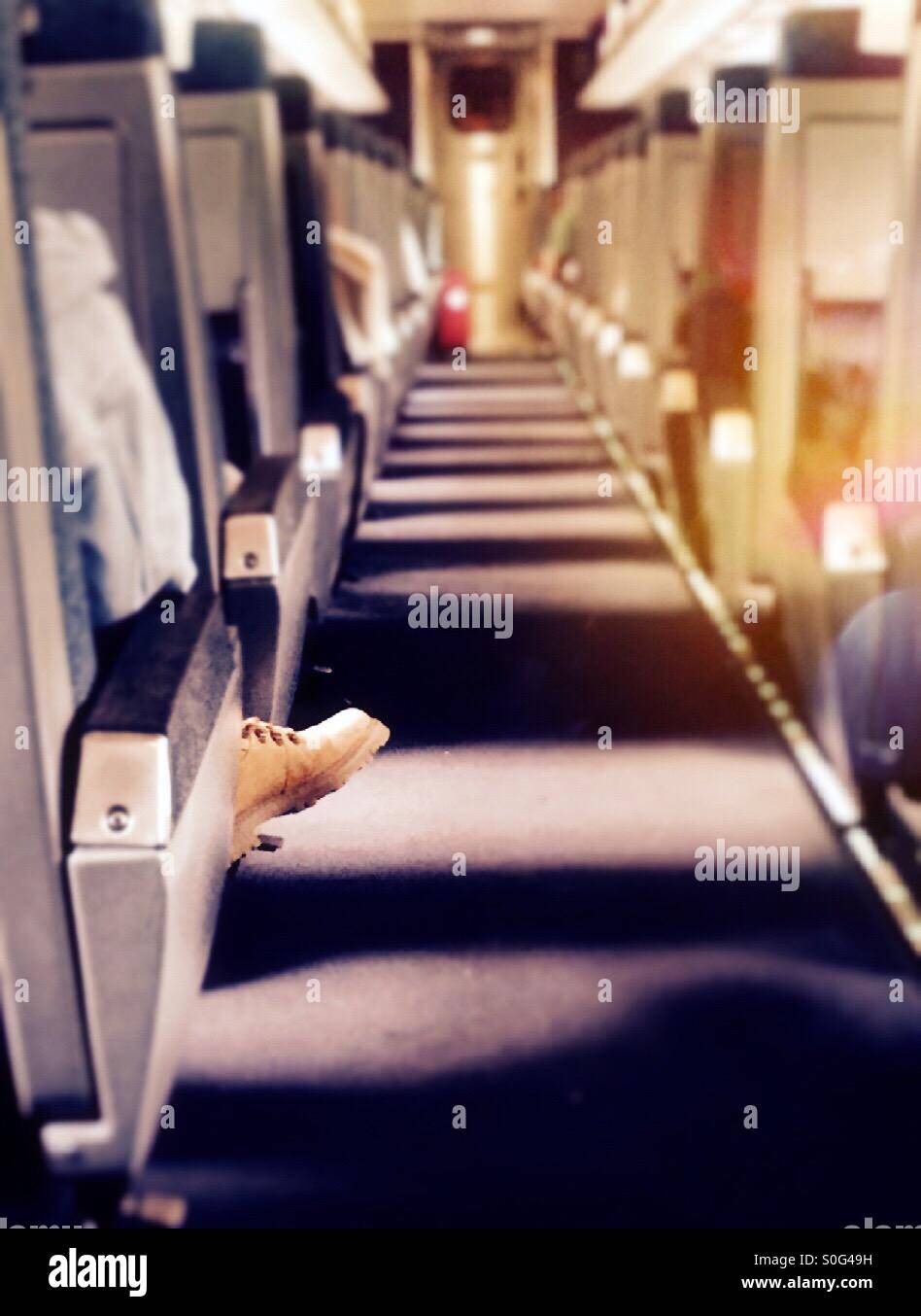 Passenger train Aisle Stock Photo - Alamy