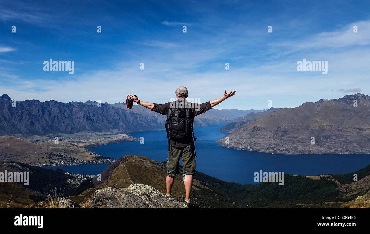 Adventure on route to the top of mount Ben Lomond in Queenstown, New ...
