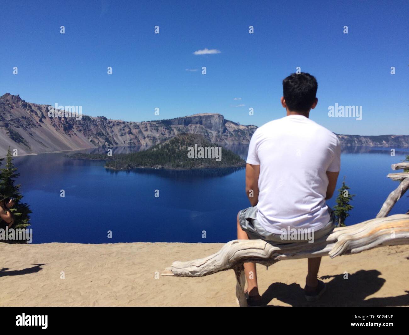 Man viewing nature Stock Photo - Alamy