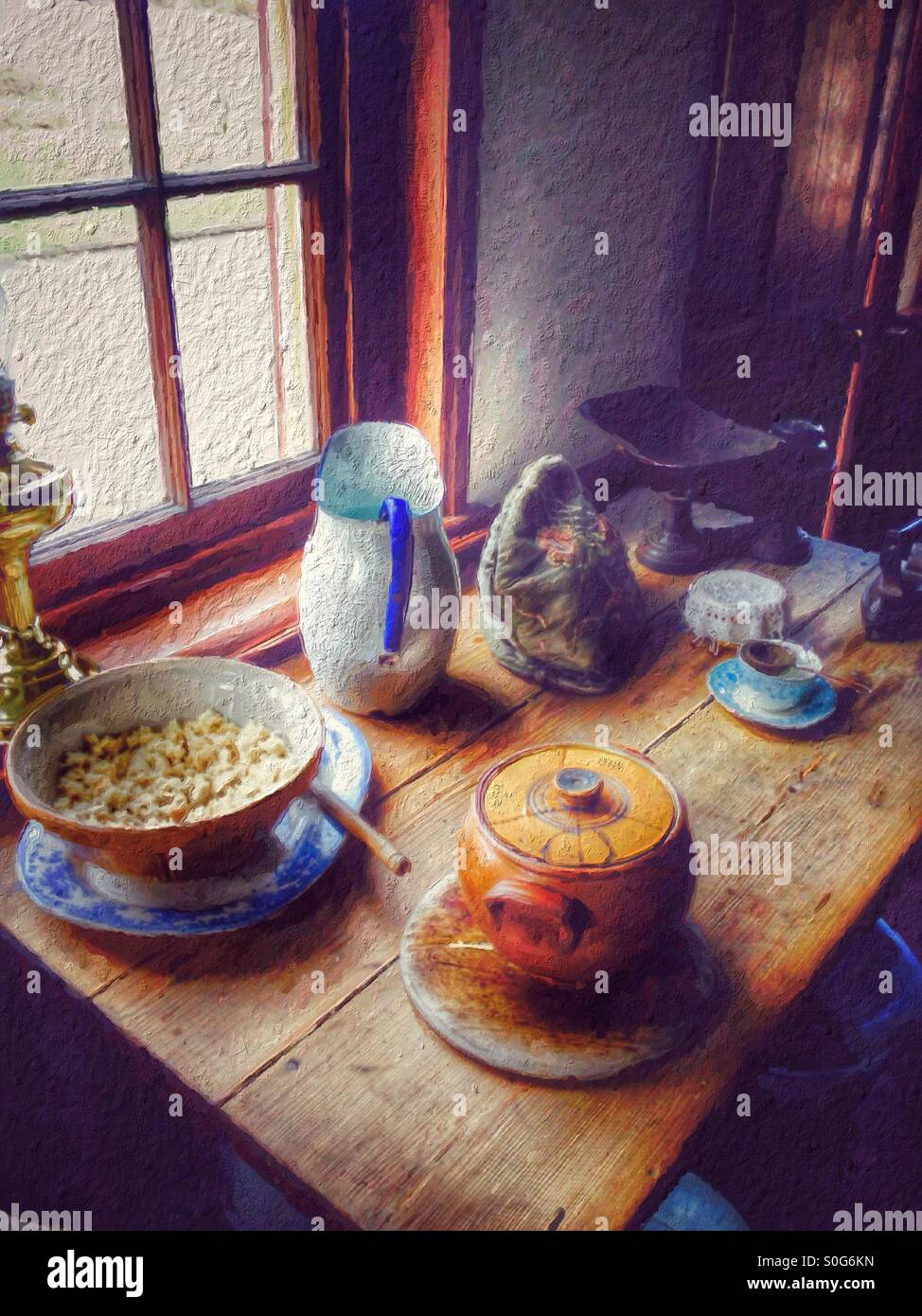 Old Country Lunch Stock Photo - Alamy