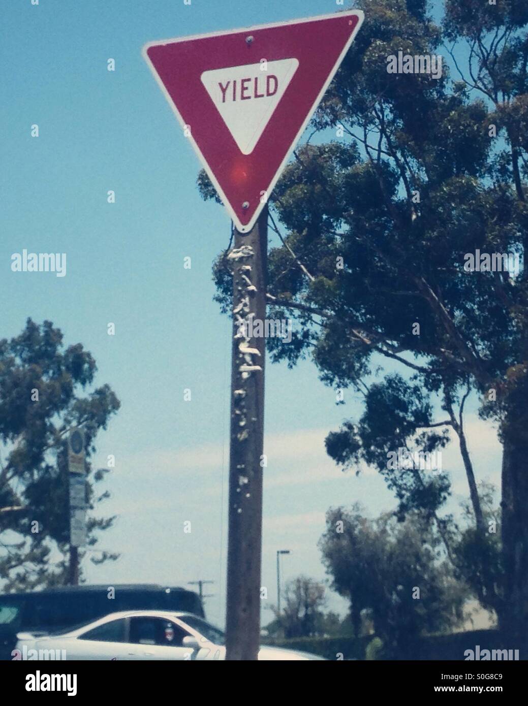 Yield road signs hi-res stock photography and images - Alamy