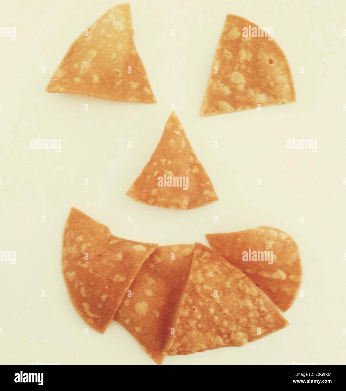 Homemade Tortilla smiley face Stock Photo - Alamy