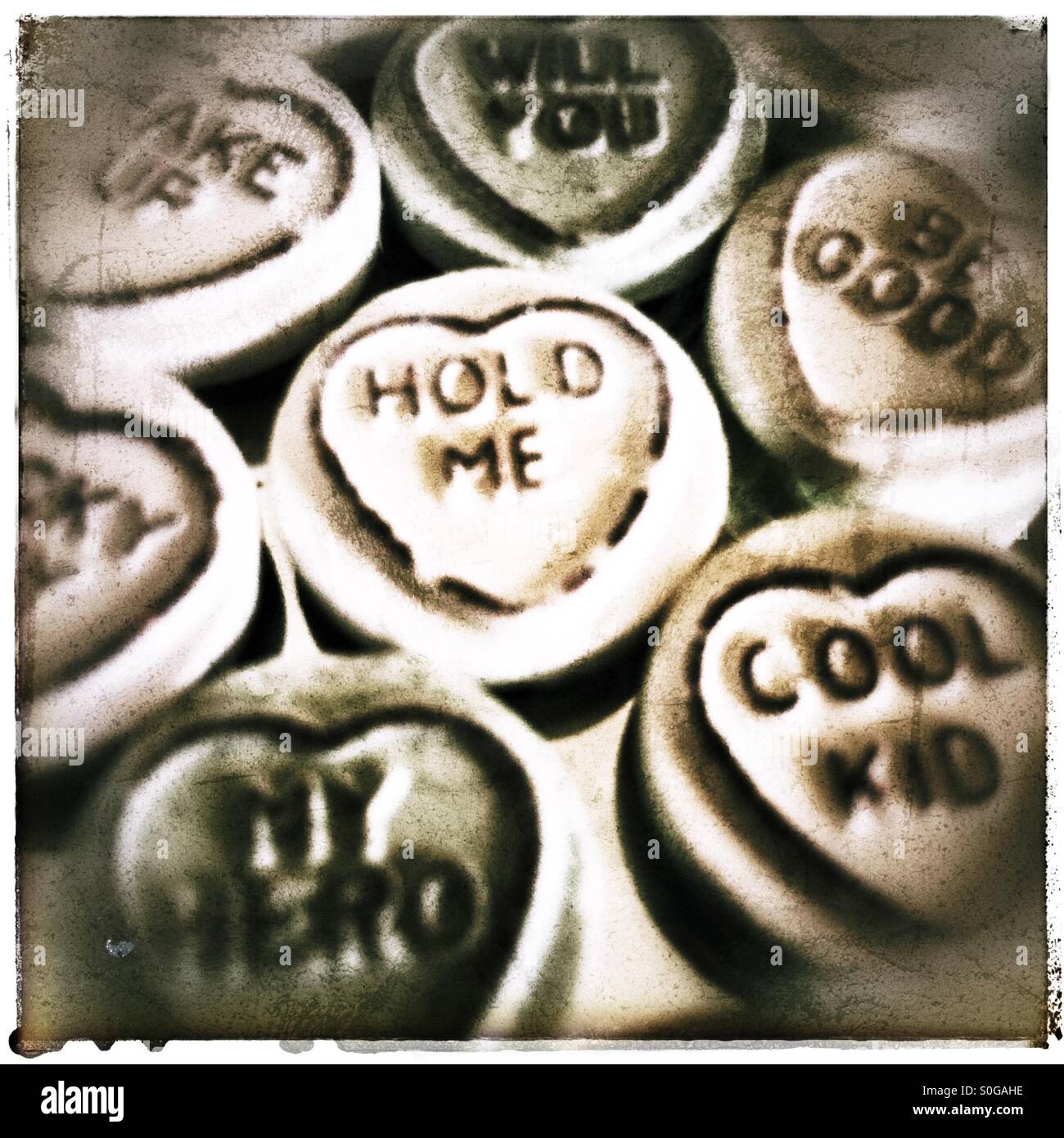 Love heart sweets Stock Photo - Alamy