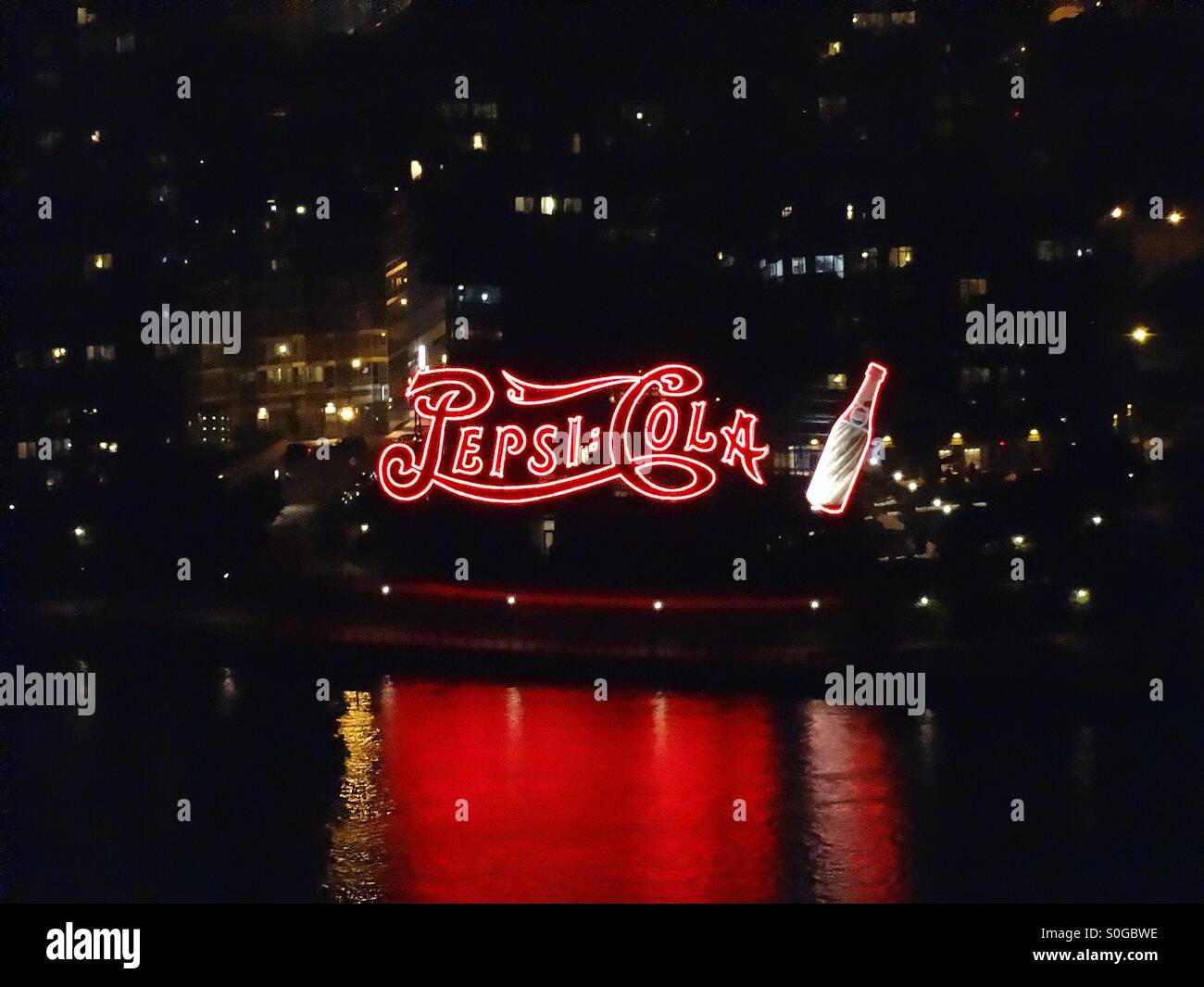 Pepsi-Cola sign NYC Stock Photo - Alamy