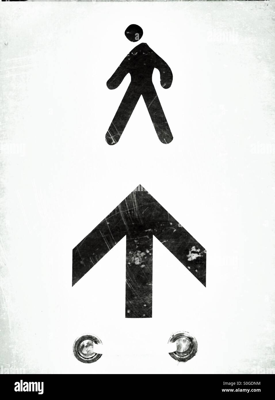 Man direction sign Stock Photo - Alamy