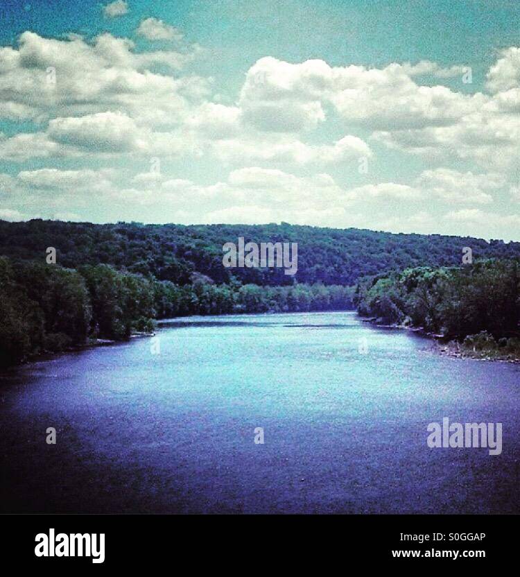 View of the Delaware River Stock Photo - Alamy