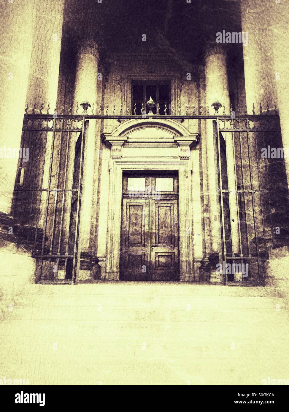 Old church gate Stock Photo - Alamy