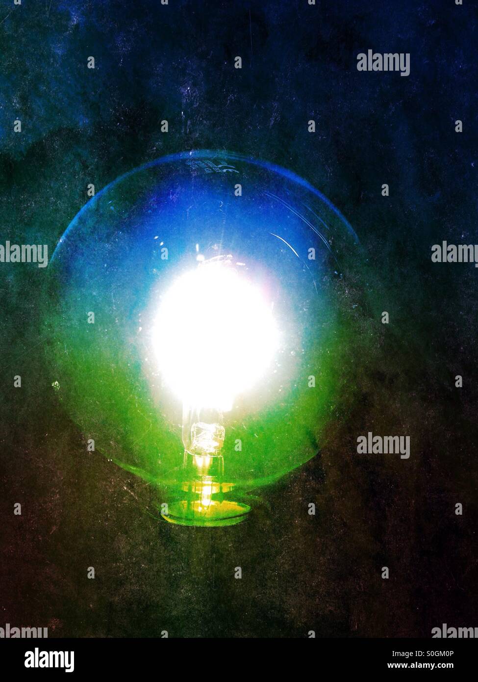 Glow from a lightbulb Stock Photo - Alamy
