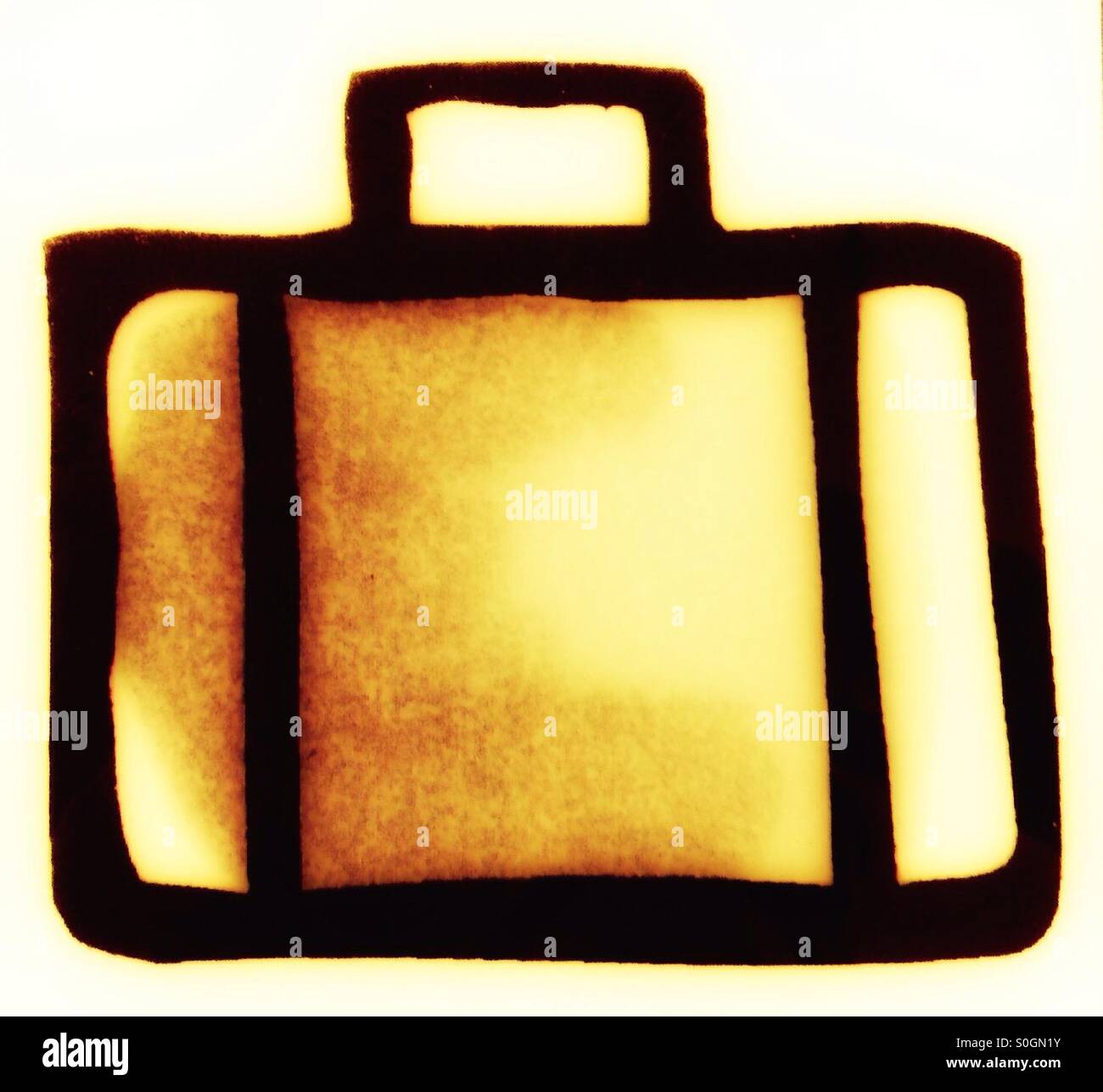 Suitcase luggage sign cutout Stock Photo - Alamy