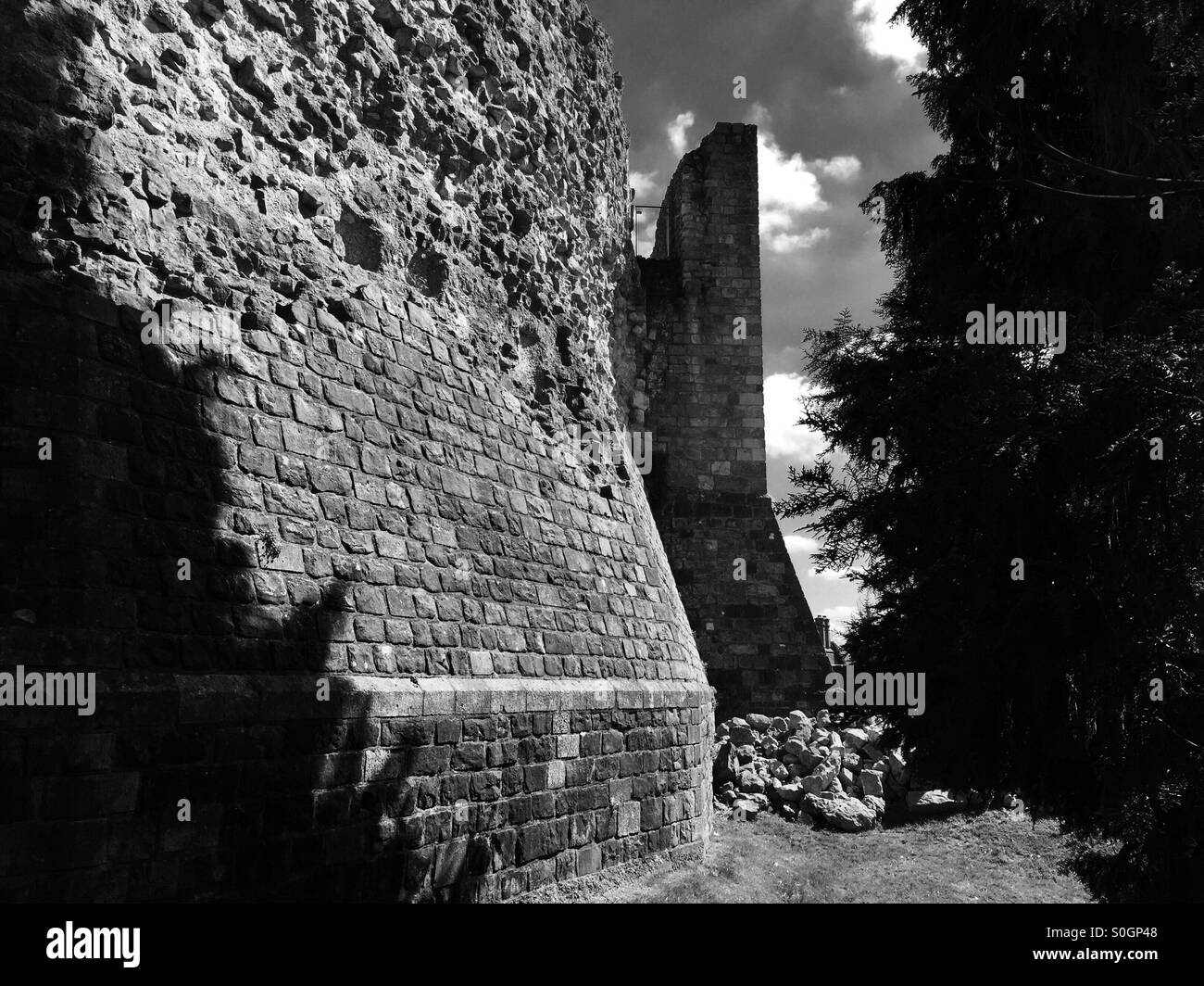 Castle ruins - Surrey, UK Stock Photo - Alamy