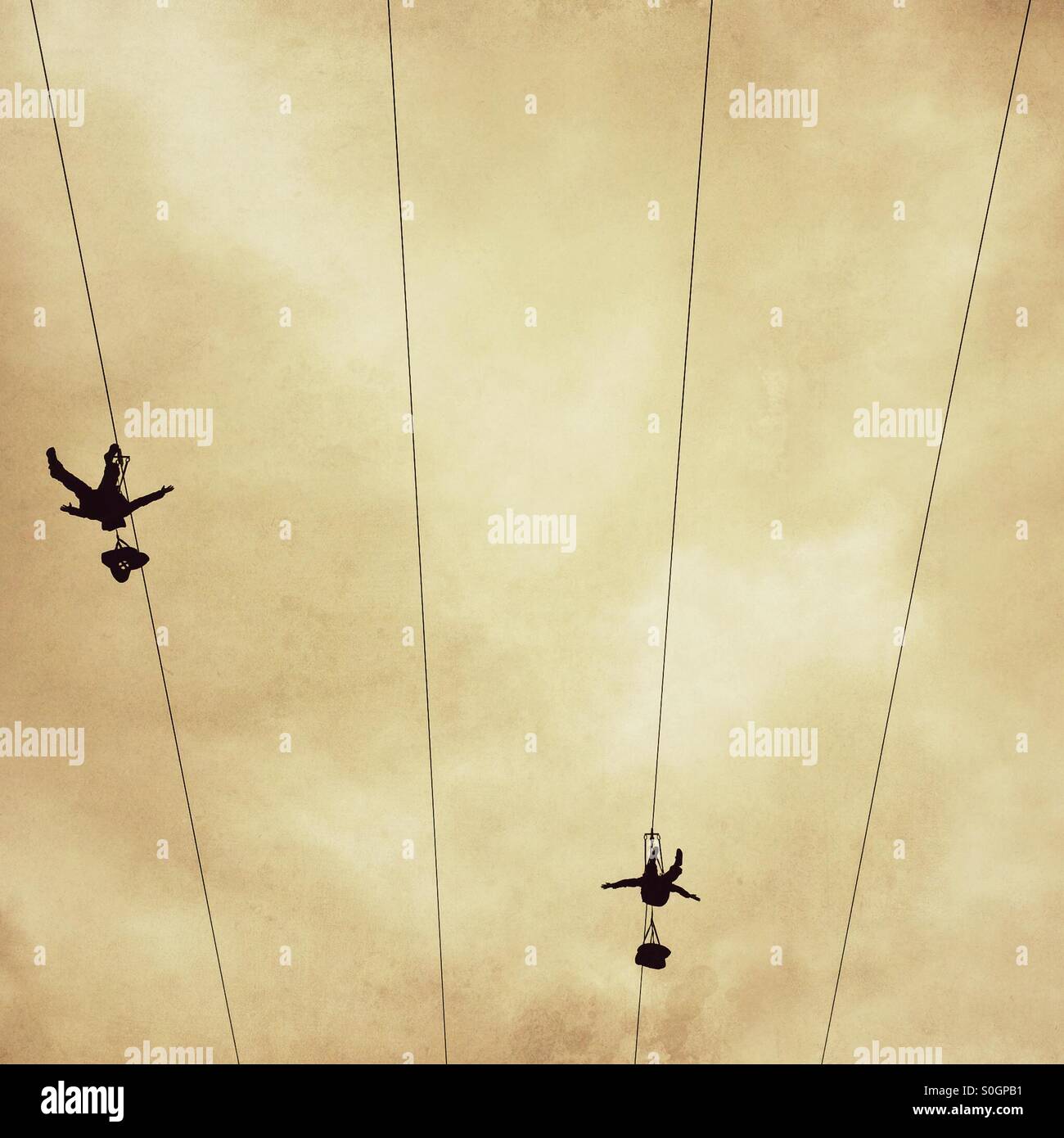 Zip wires hi-res stock photography and images - Alamy