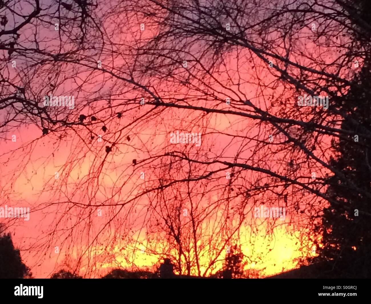 Fiery sunset hi-res stock photography and images - Alamy