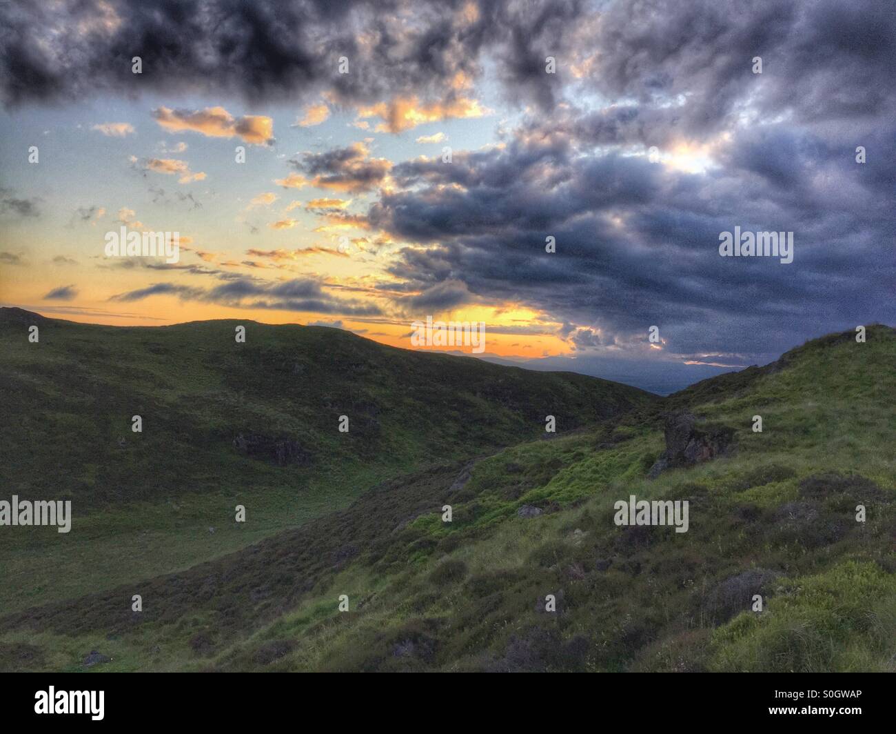 Walking in Stirling hills Stock Photo - Alamy