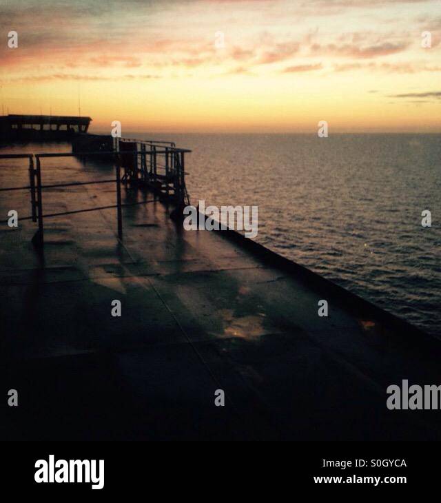 Sunset from a ferry Stock Photo - Alamy