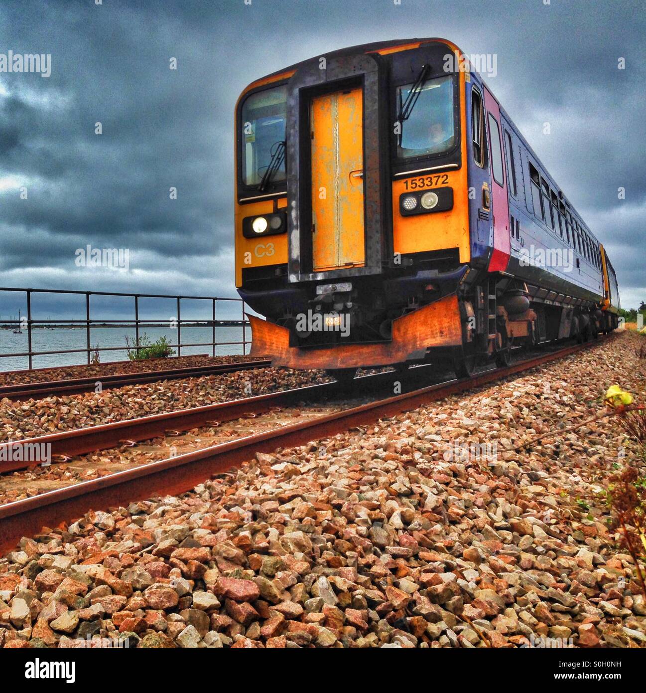 Devon coastal railway train hi-res stock photography and images - Alamy