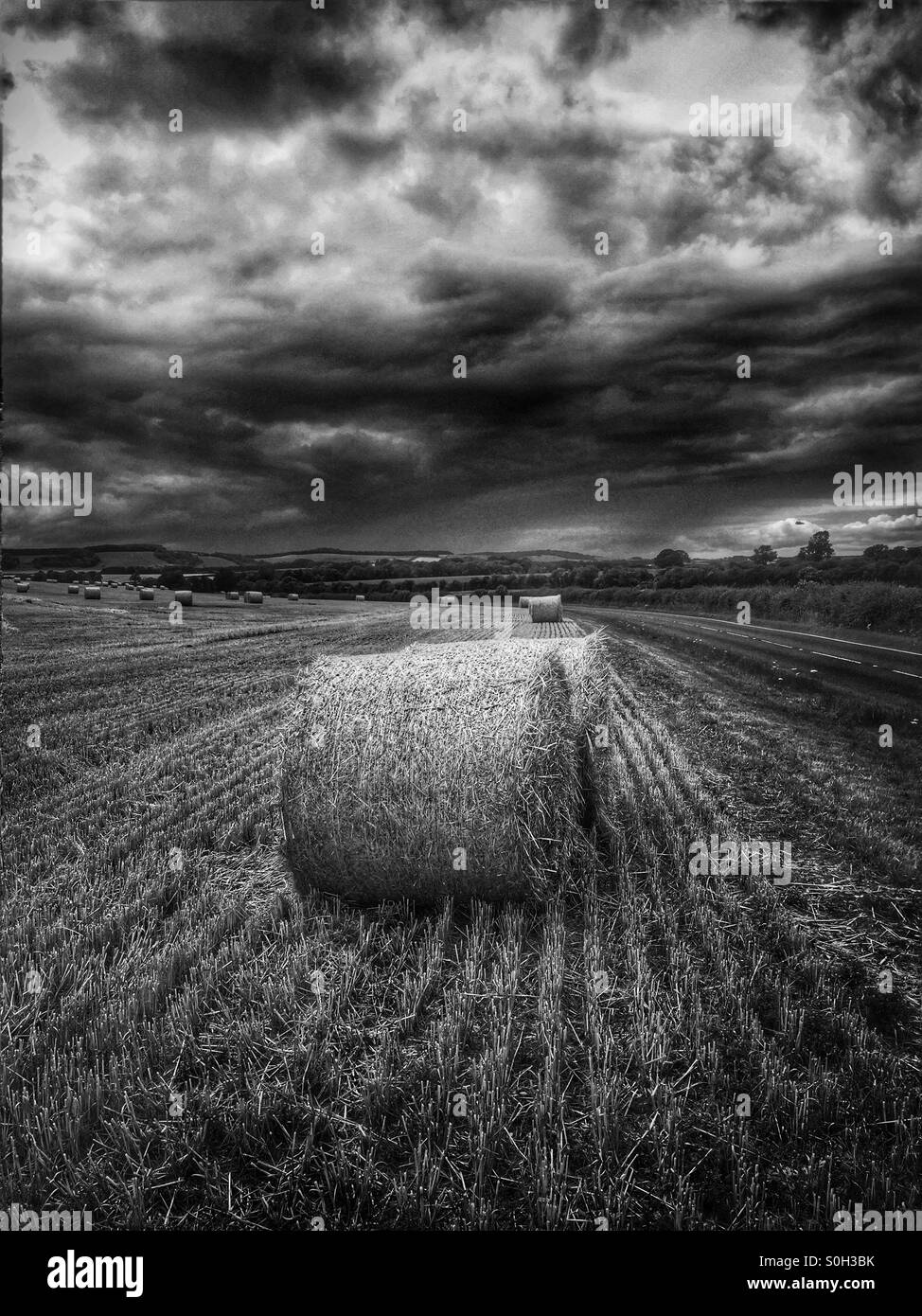 Hay bales after harvest hi-res stock photography and images - Alamy
