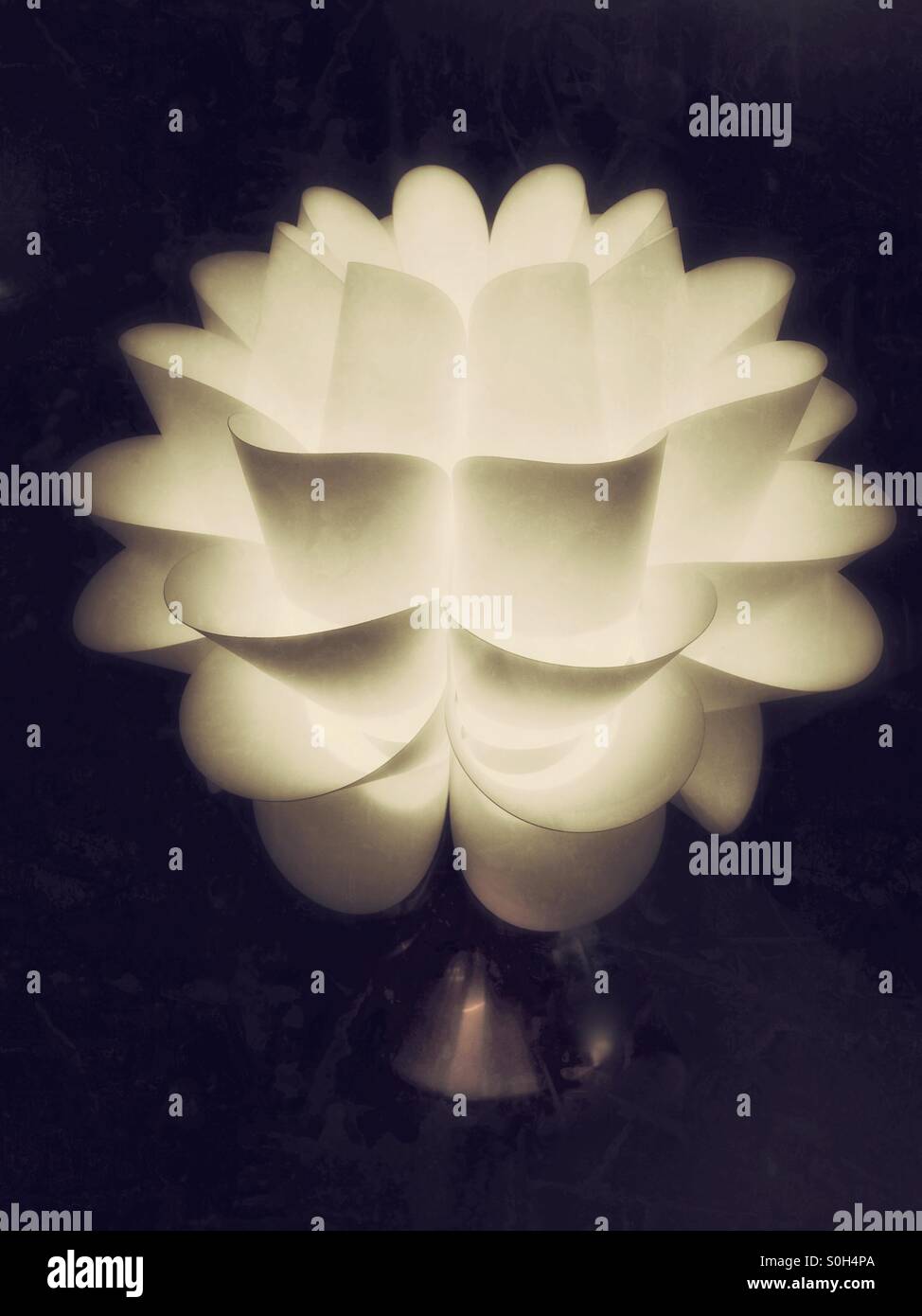 A folded paper lamp Stock Photo - Alamy
