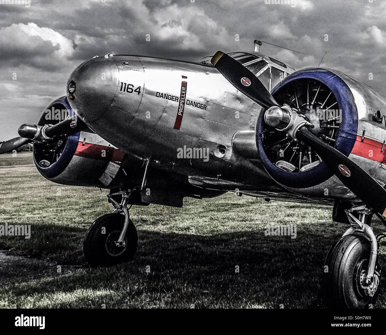 Beech 18 aeroplane Stock Photo - Alamy