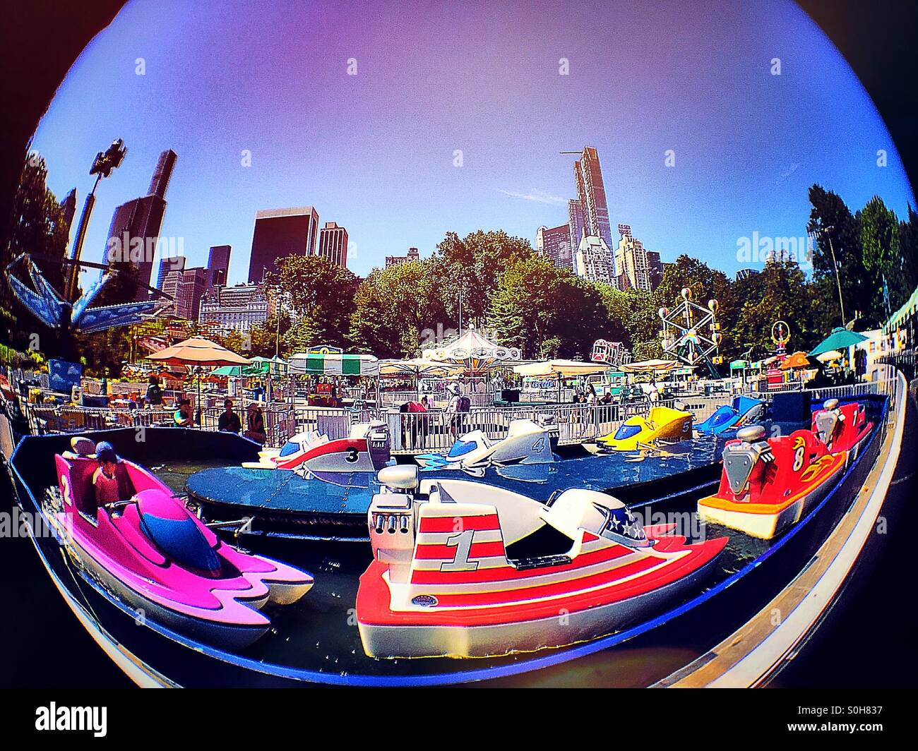 Carnival ride in New York City, USA Stock Photo - Alamy