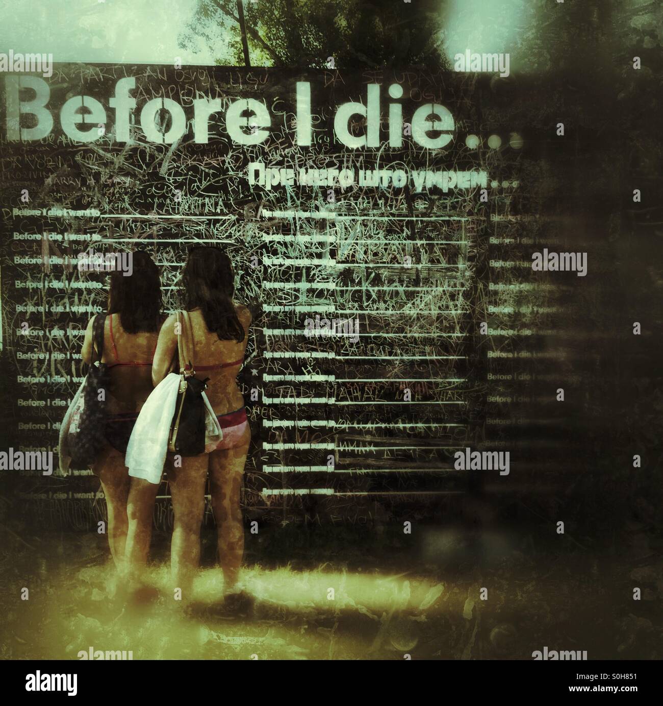 Before I die, public art installation, Belgarde,Serbia Stock Photo - Alamy