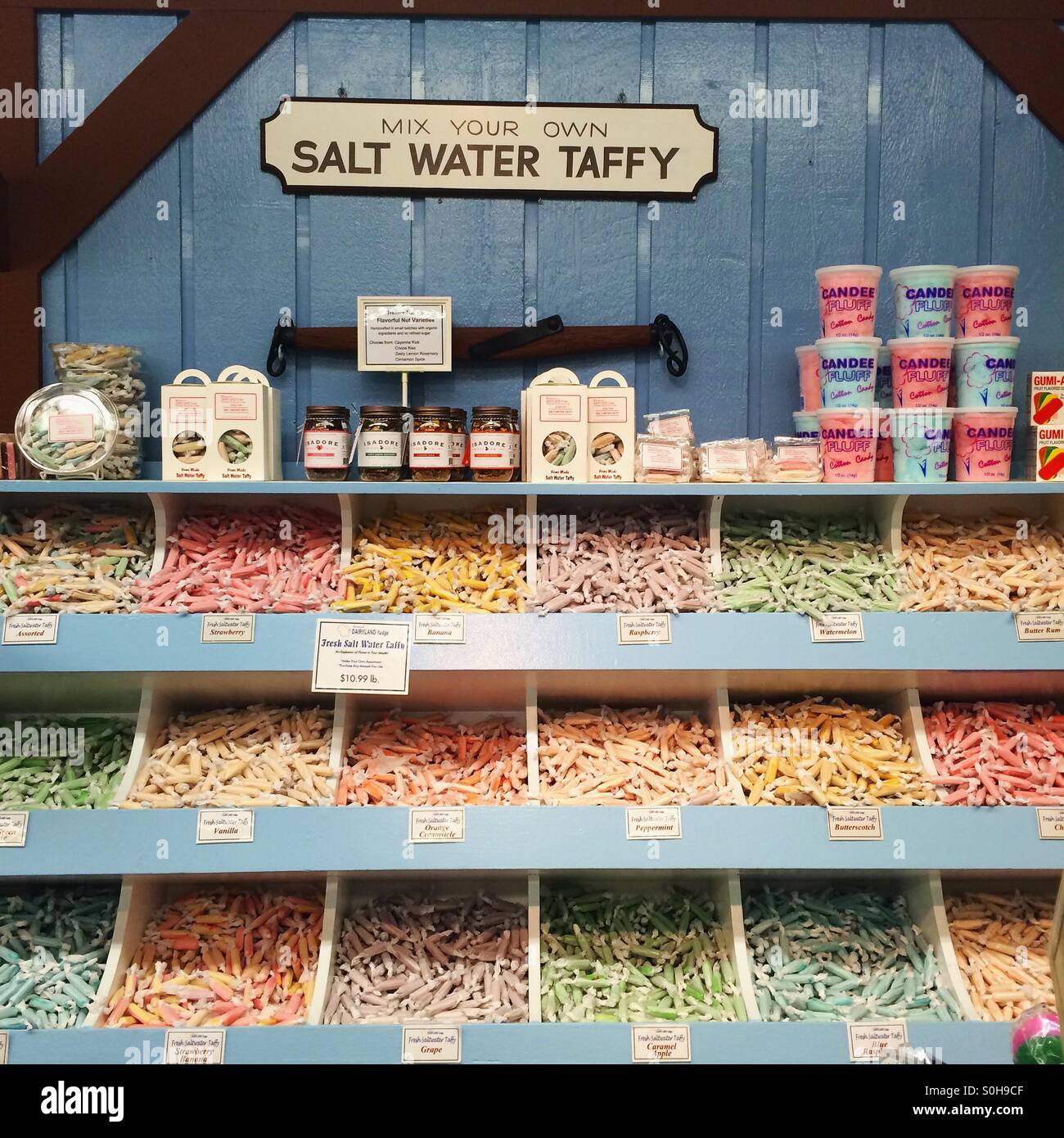 Mix your own salt water taffy Stock Photo - Alamy