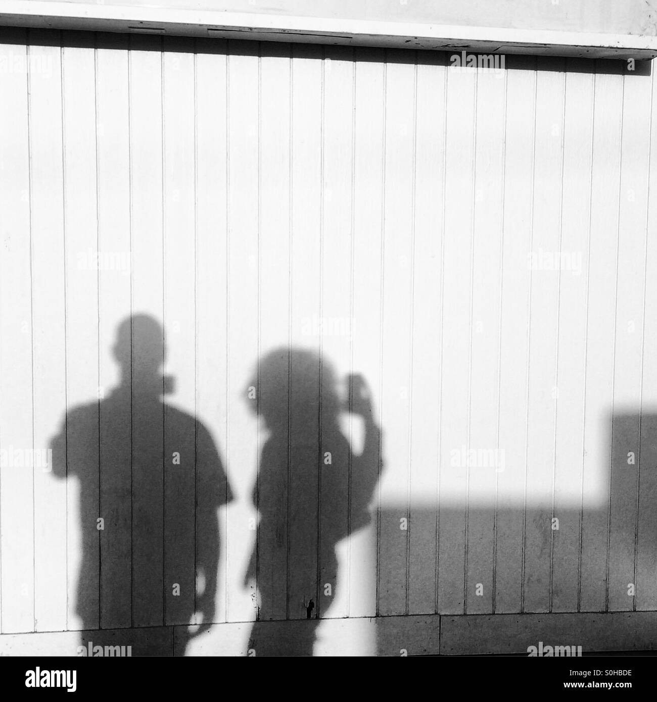 Shadow couple selfie Stock Photo - Alamy
