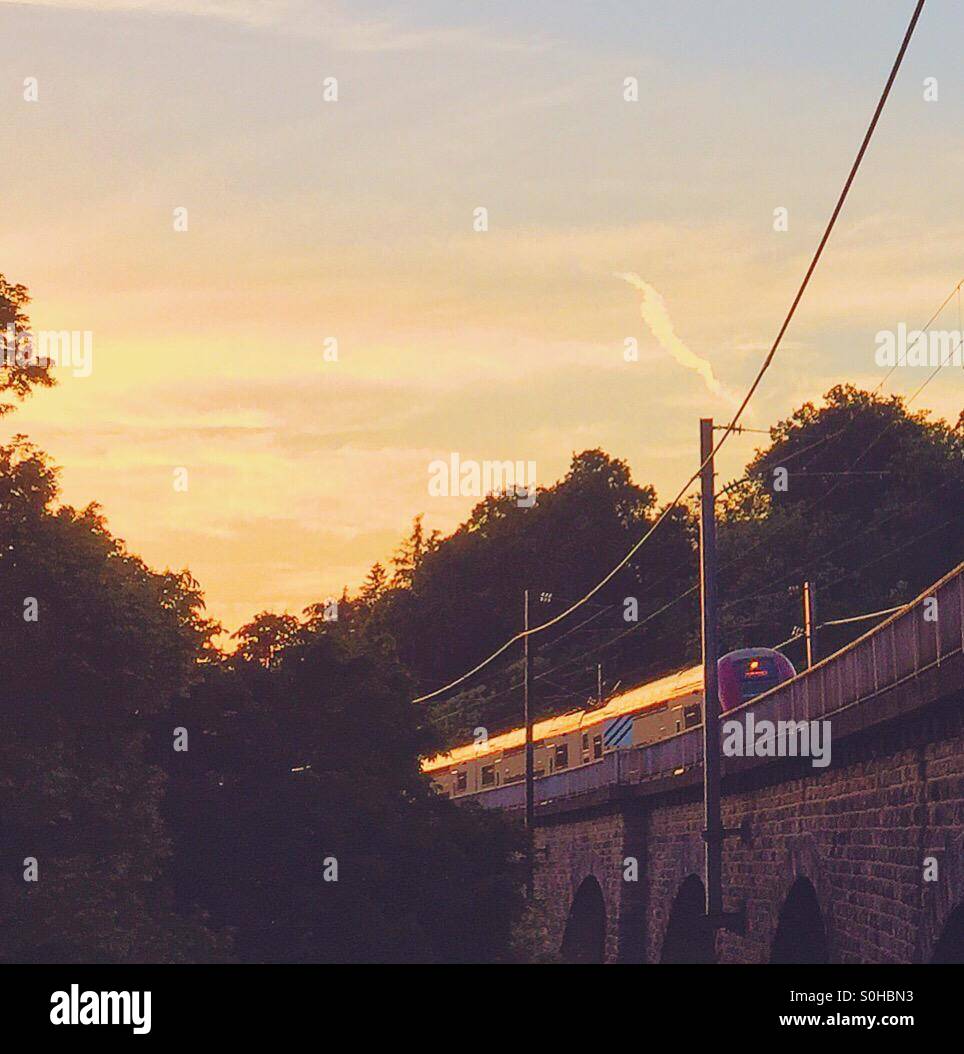 Sunset rails hi-res stock photography and images - Alamy