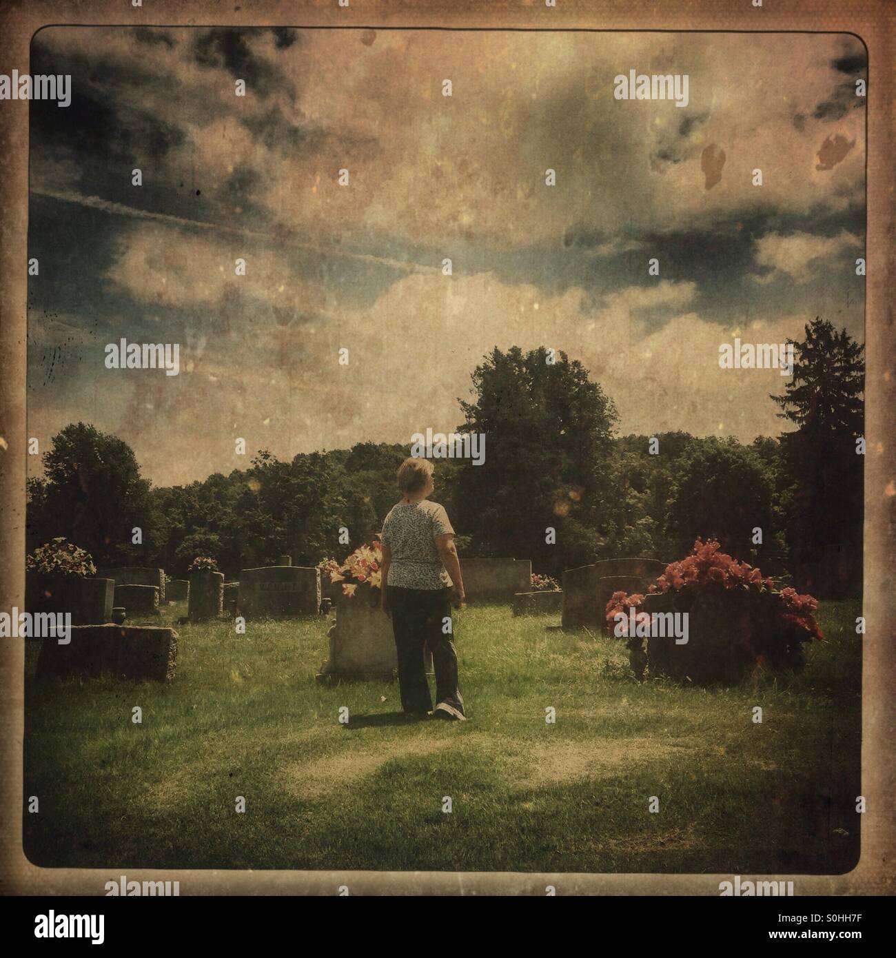 Walking through a cemetery hi-res stock photography and images - Alamy