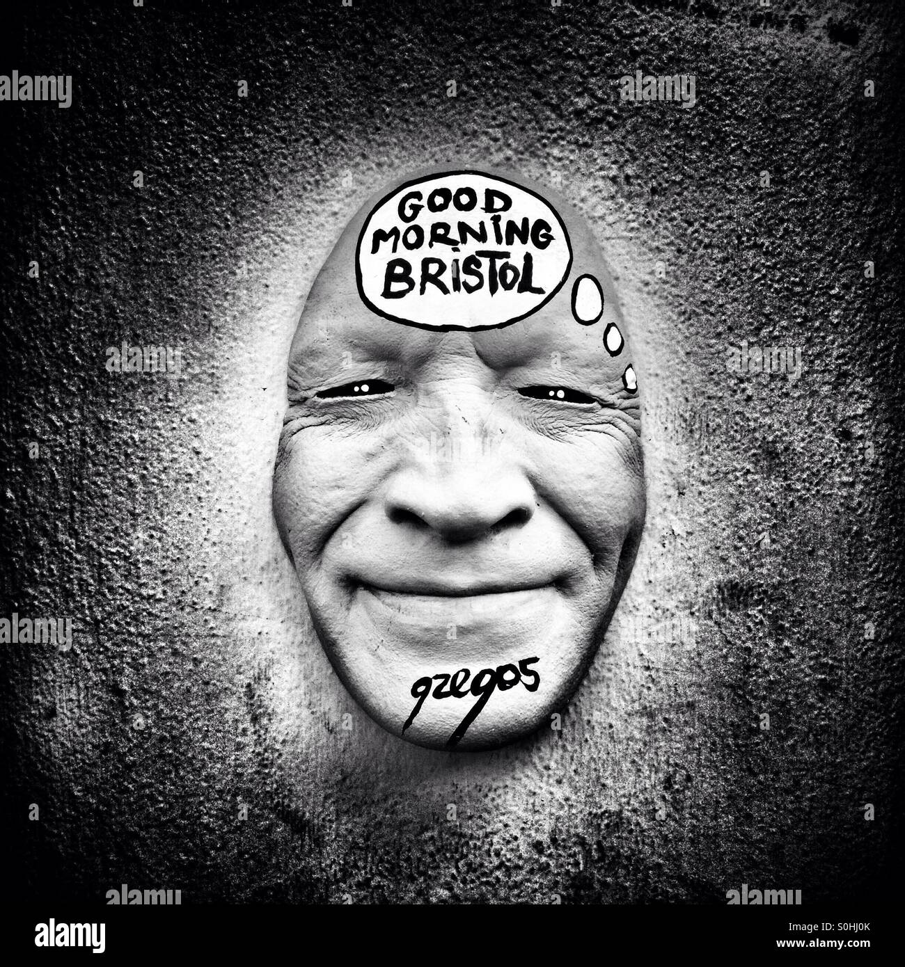 Street art by Gregos in Bristol, UK Stock Photo - Alamy