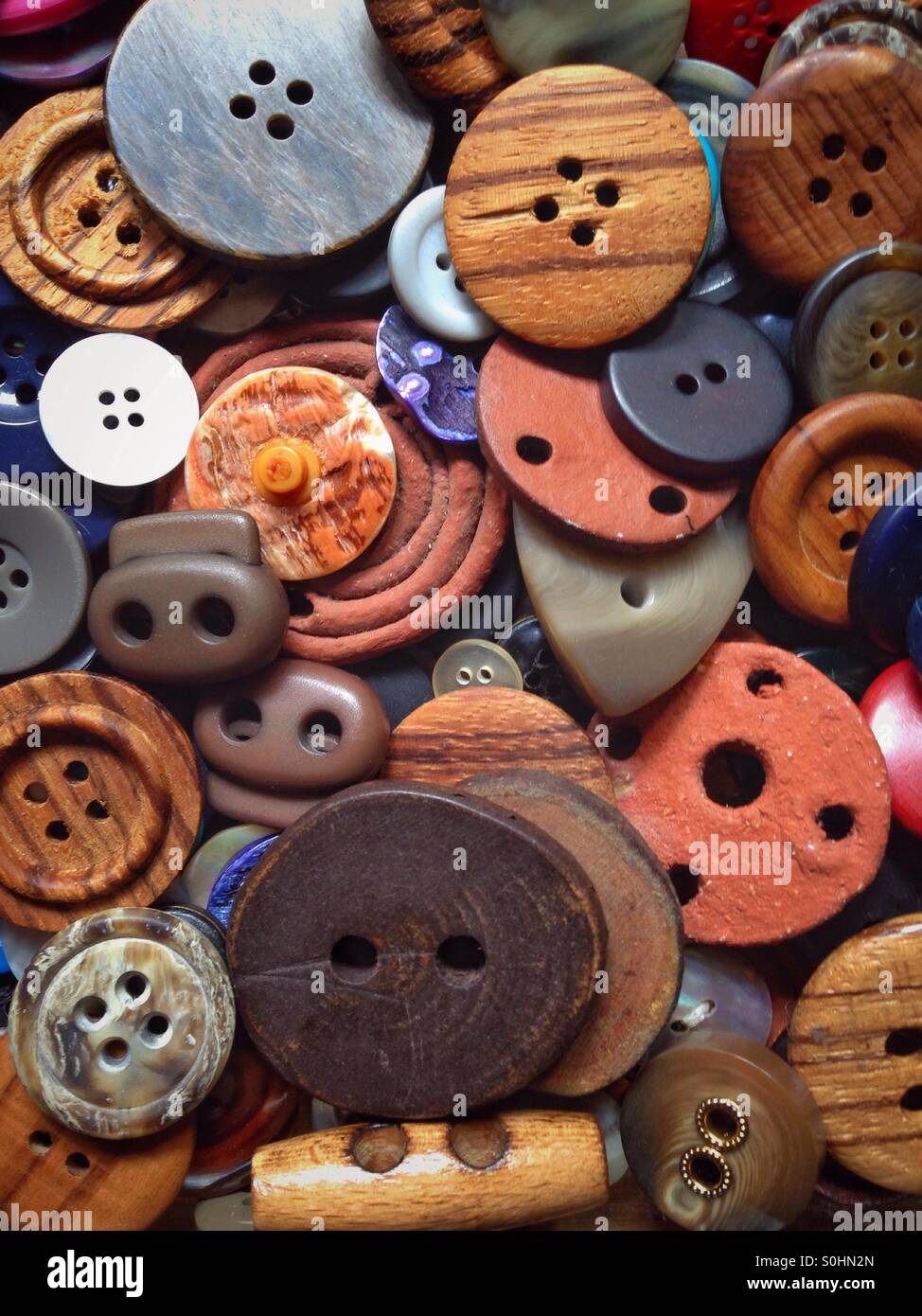 Buttons in different shapes and colours Stock Photo - Alamy