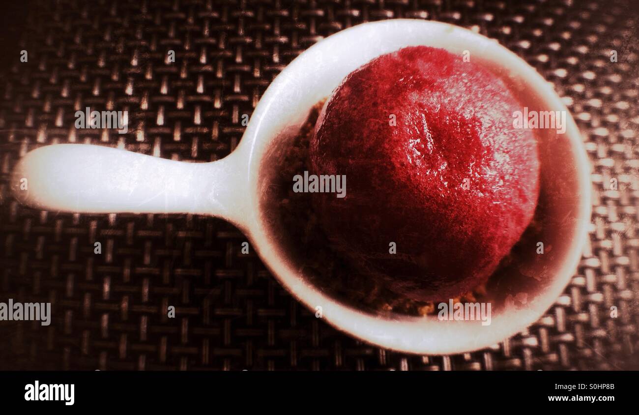 Scottish red berry ice cream Stock Photo - Alamy