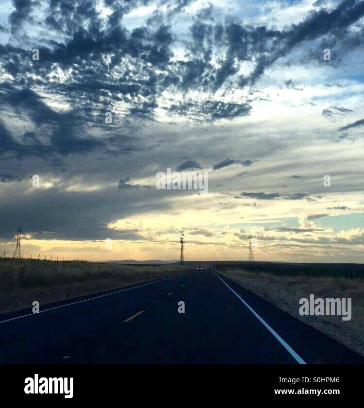 Morning drive spectacular Stock Photo - Alamy