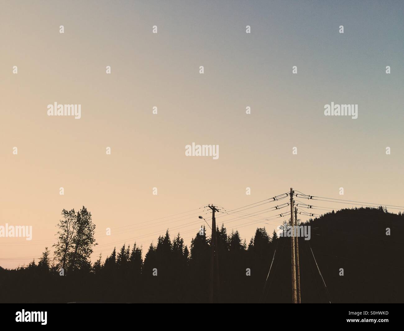 Power line silhouette hi-res stock photography and images - Alamy
