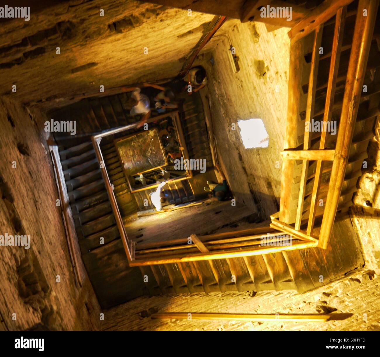 Old stairs in a tower Stock Photo - Alamy