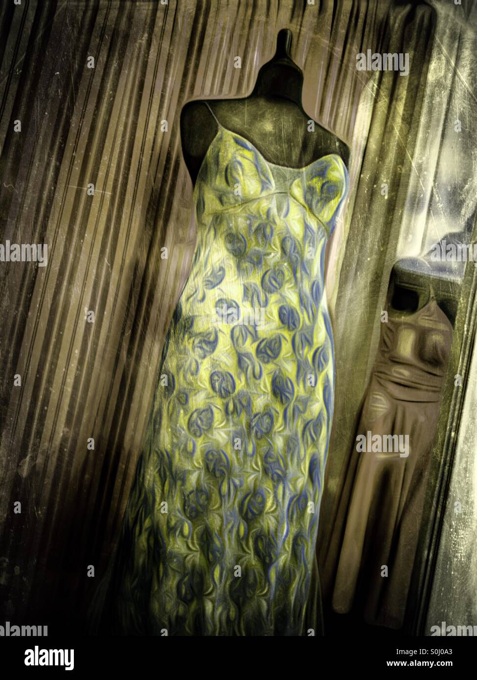 Prom Dress in boutique window Stock Photo - Alamy