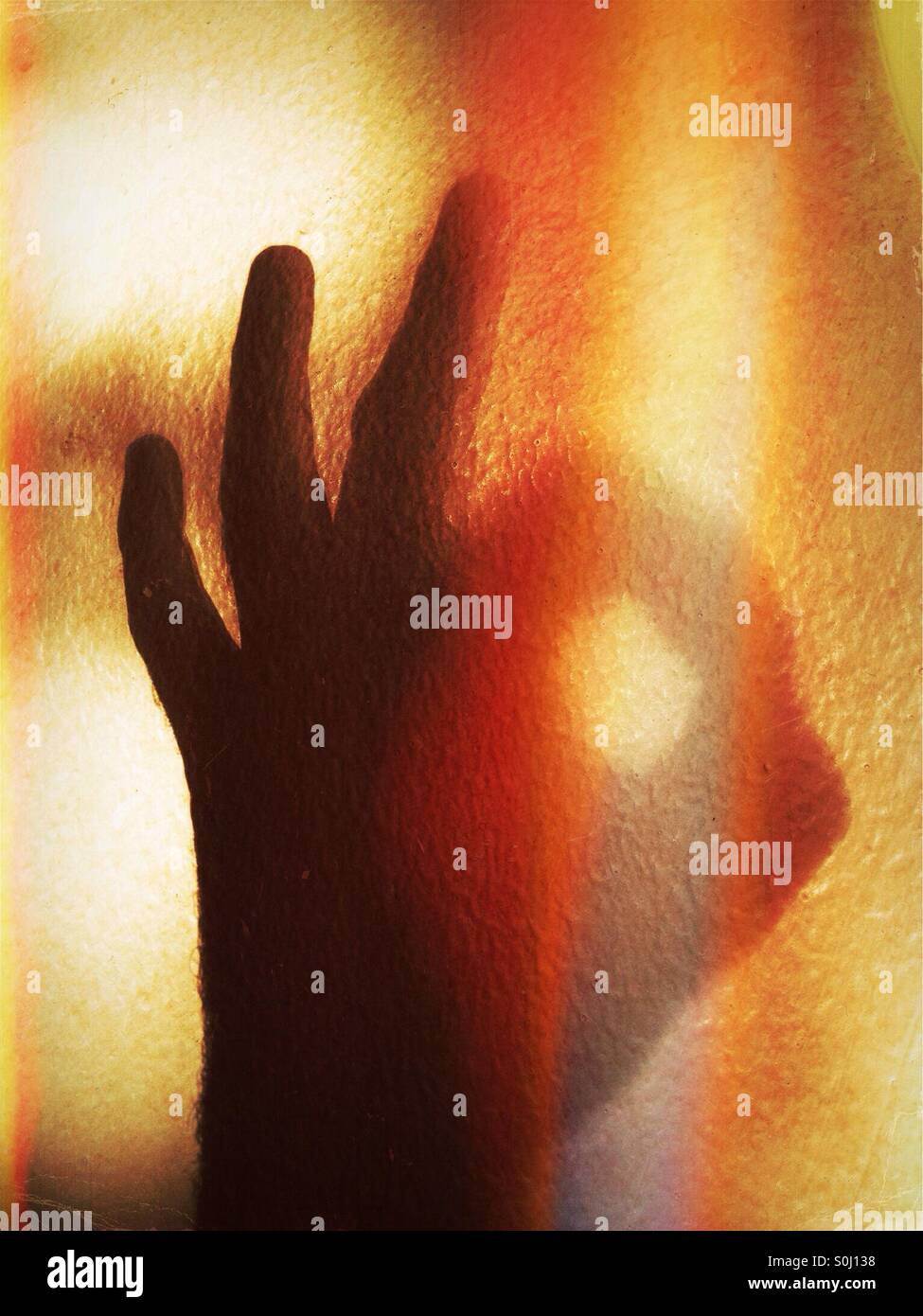 OK sign made with fingers and hand on shadow on wall Stock Photo - Alamy