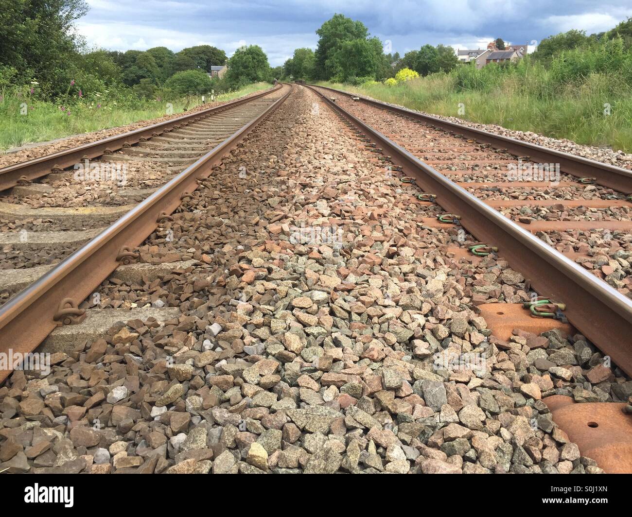 Rail line tracks hi-res stock photography and images - Alamy