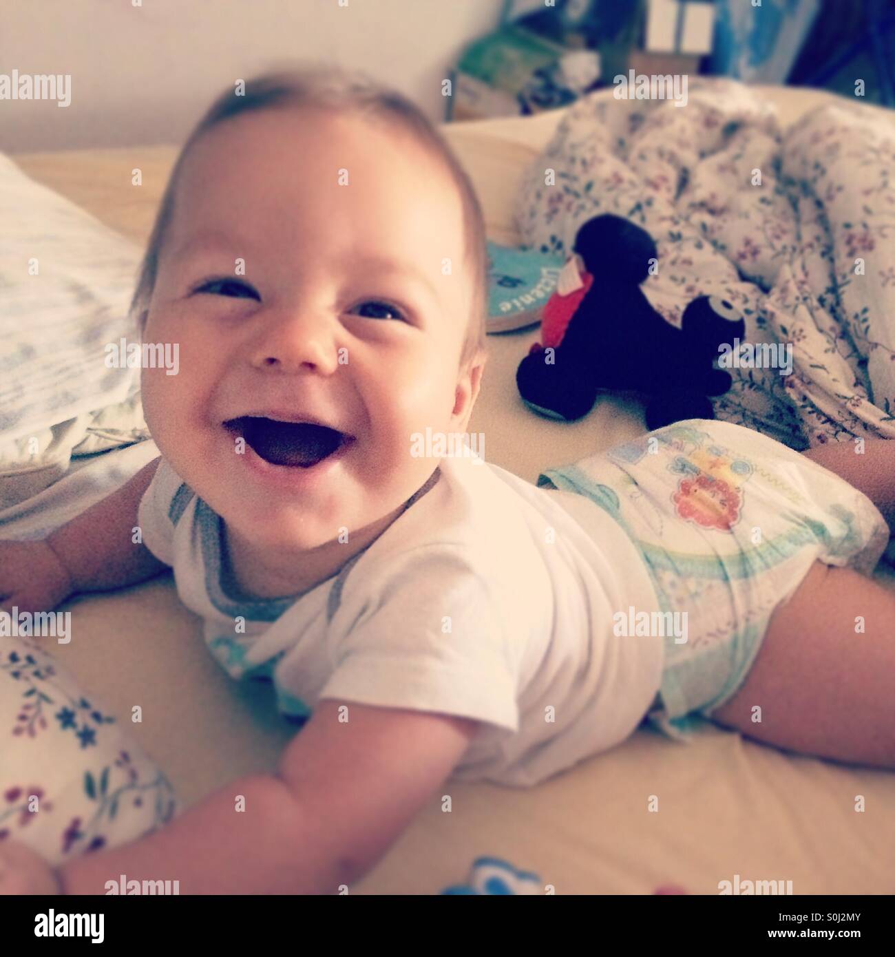 Baby tummy time hi-res stock photography and images - Alamy