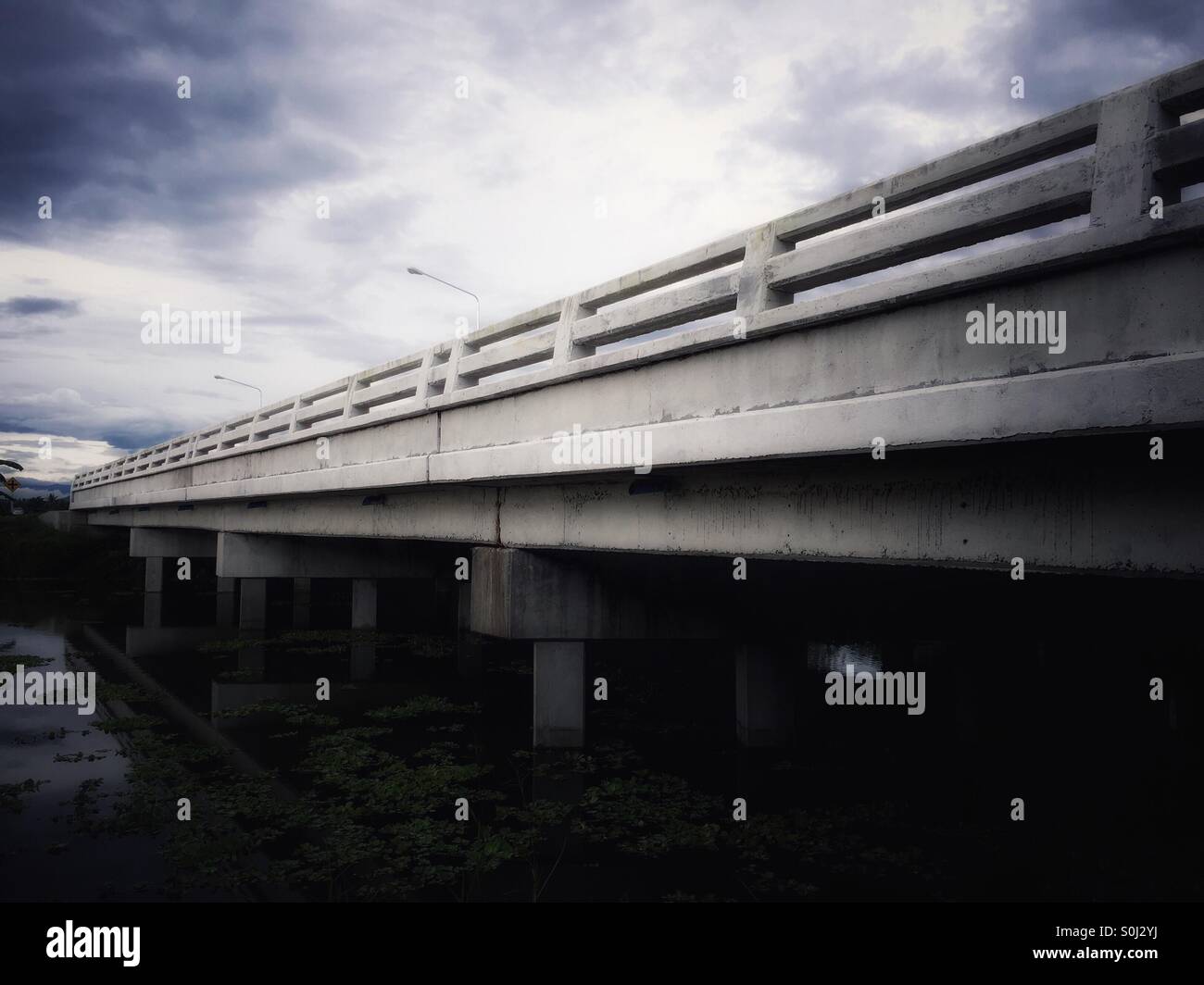 White bridge rainy season Stock Photo - Alamy