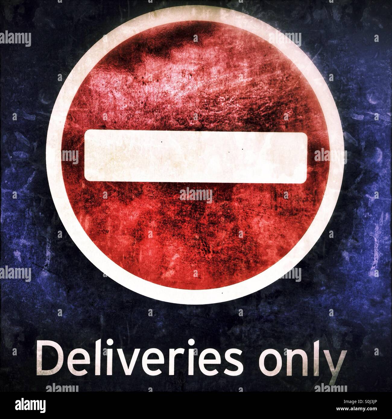 Deliveries only sign, London, England, United Kingdom, Europe Stock ...