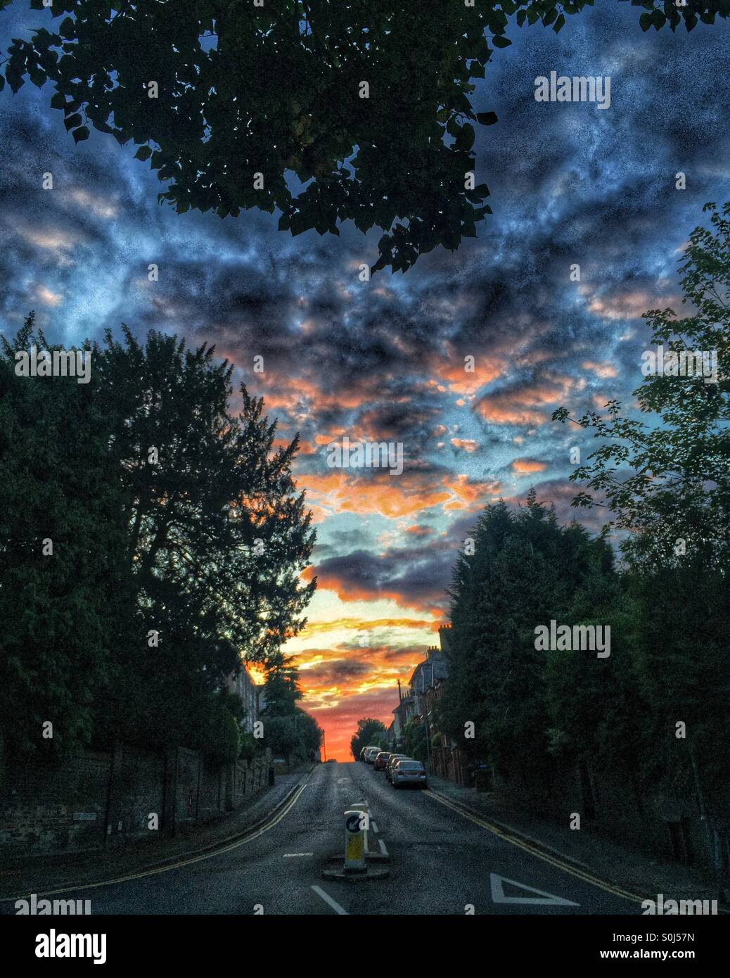 Sunset Charles street Stock Photo - Alamy
