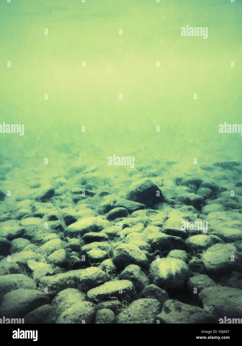 Rock bottom. Underwater shot of rocky lake bottom Stock Photo - Alamy