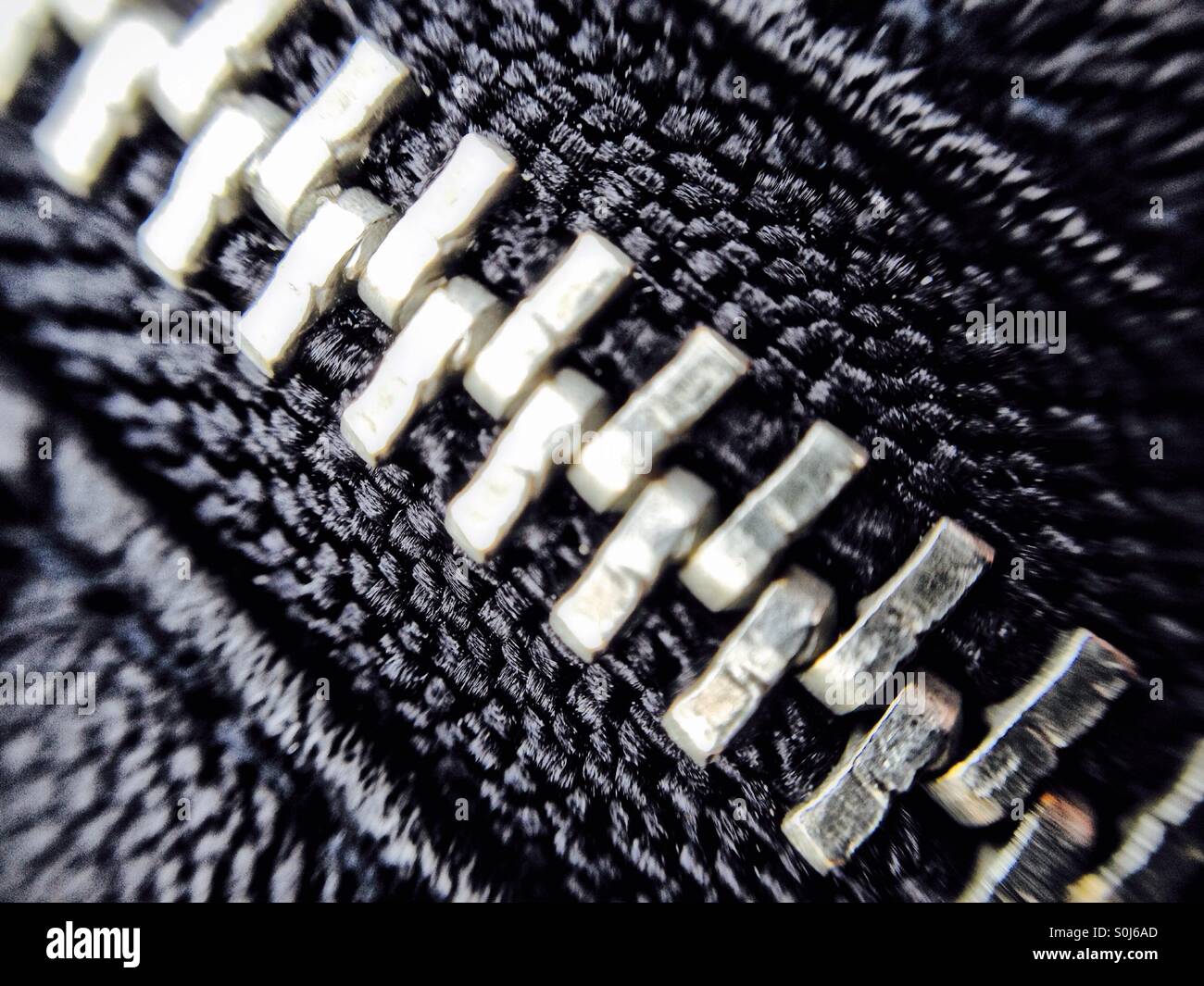 Zip on a leather coat Stock Photo - Alamy