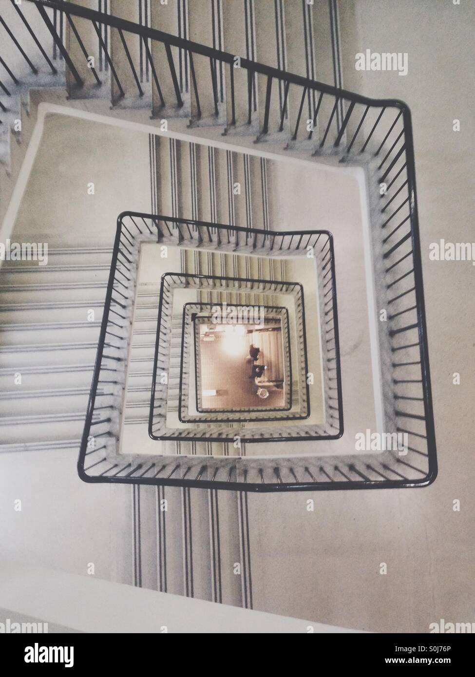 Spiral staircase from above Stock Photo - Alamy