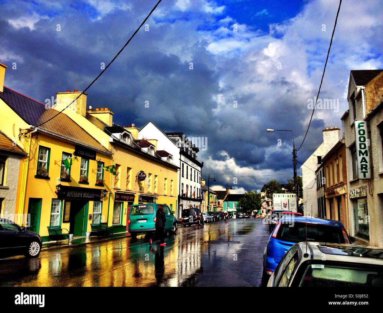Sunshine after rain in Ardara Stock Photo - Alamy