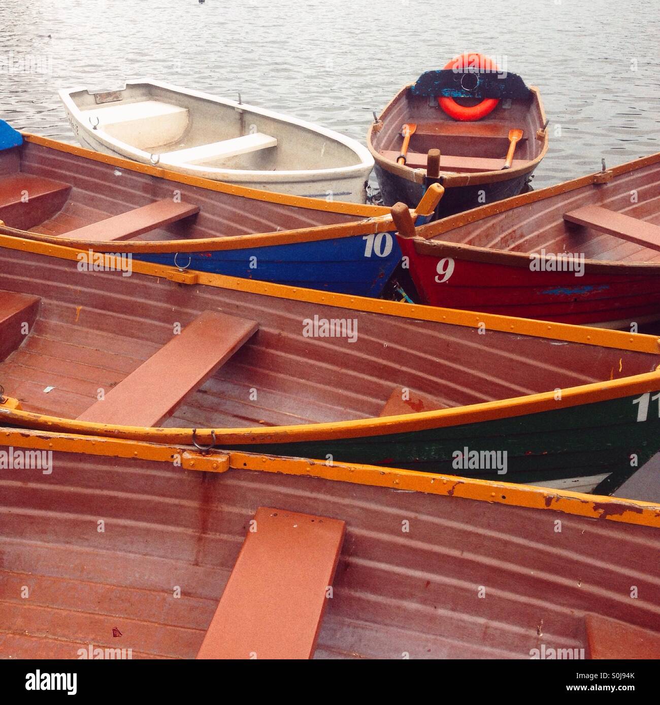Rowing boats, Petersfield lake, Hampshire, England, United Kingdom ...