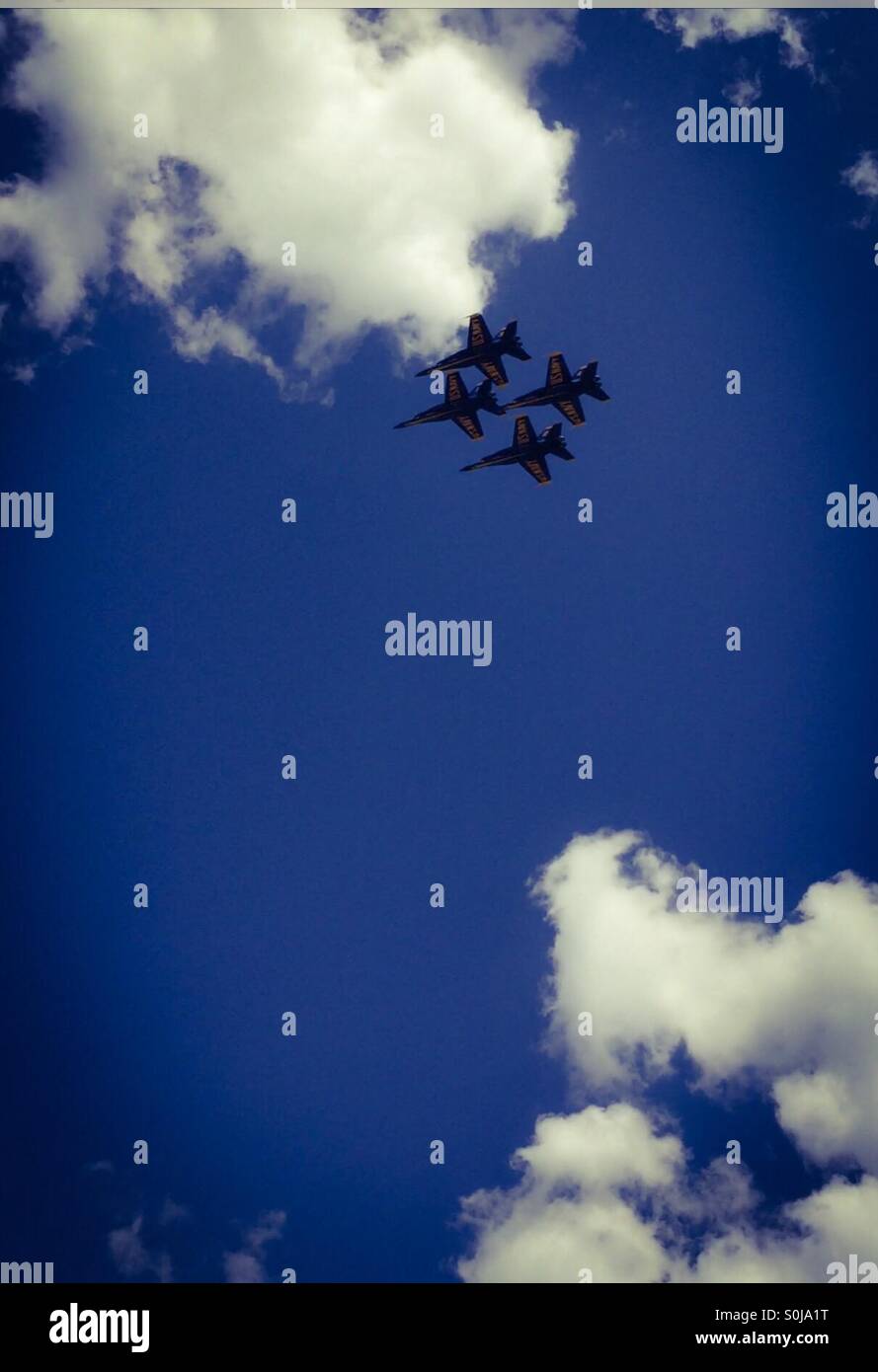 Blue Angels fly over Stock Photo - Alamy